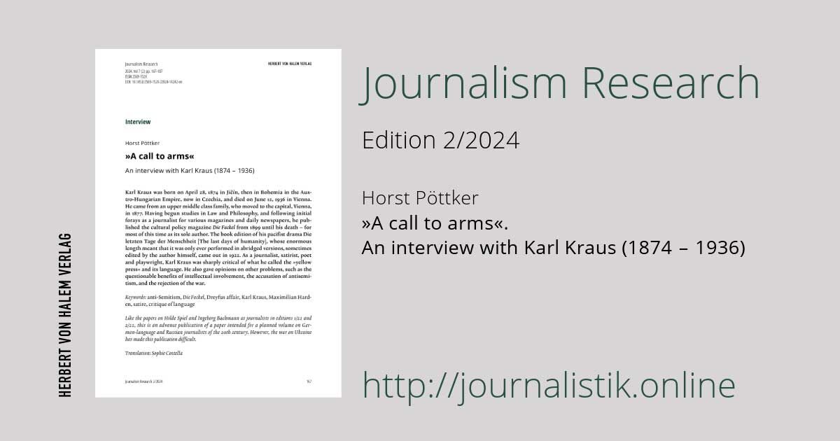 »A call to arms« | Journalism Research